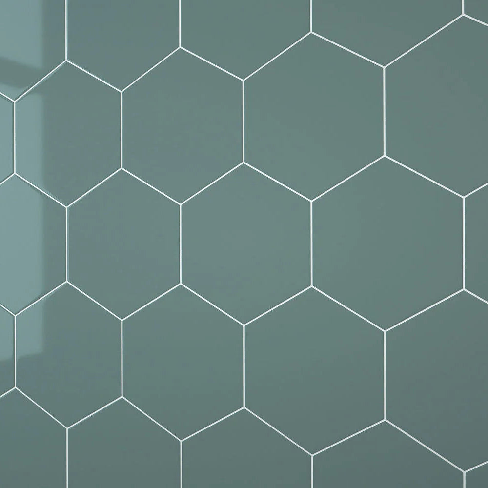 Reco Bathroom Panels - Coloured Hexagon Shower Panels – Puffin Bathrooms