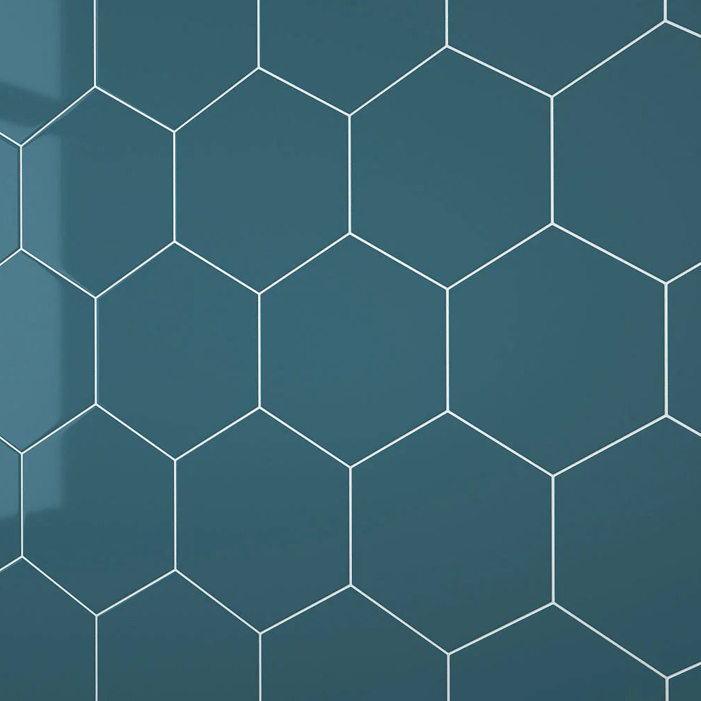 Reco Bathroom Panels - Coloured Hexagon Shower Panels – Puffin Bathrooms