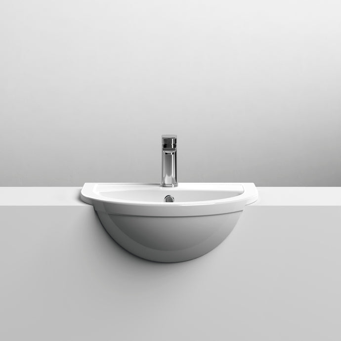 Vessels Harmony Semi Recessed Basin 1Th 526mm width – Puffin Bathrooms