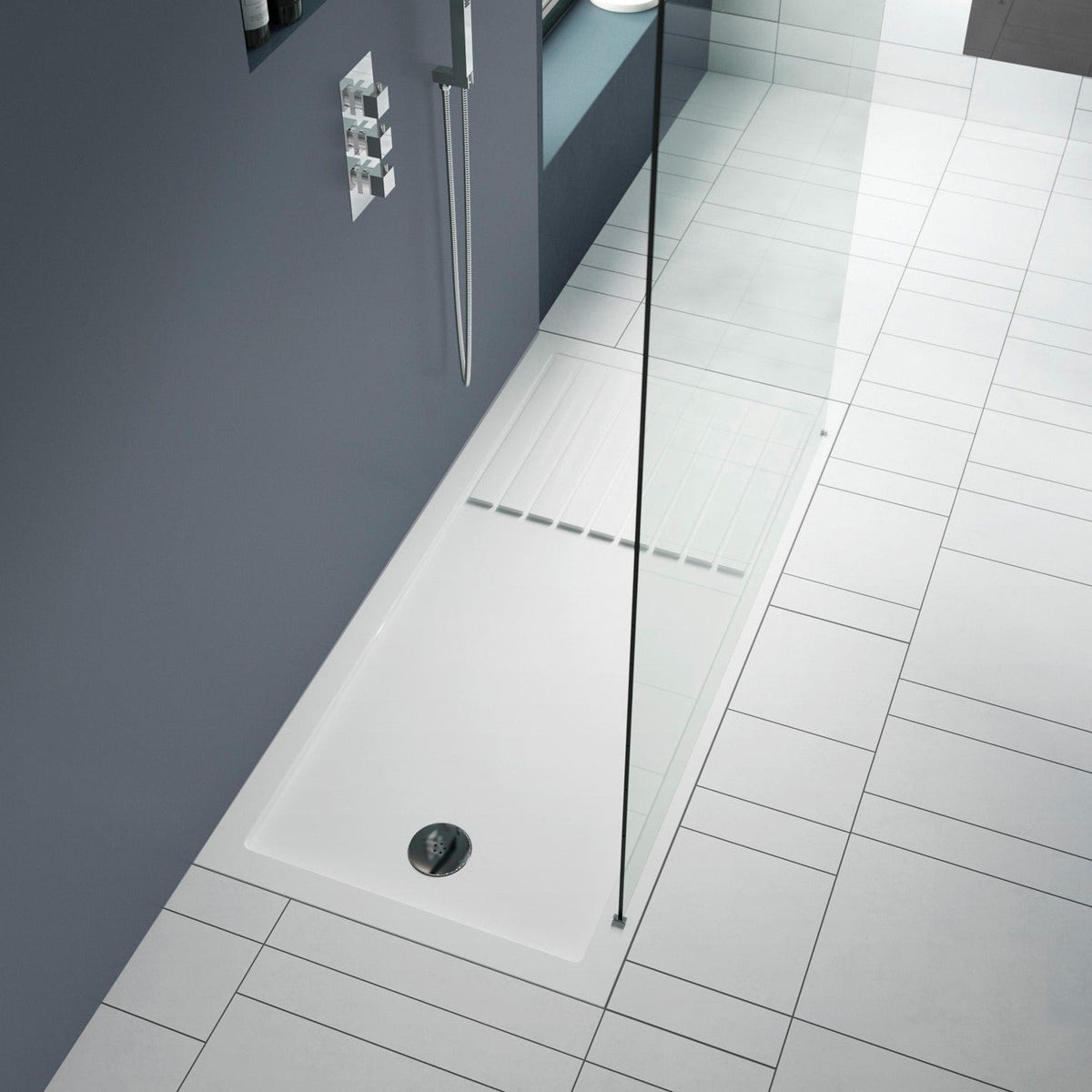 Slip Resistant Rectangular Walk-In Shower Trays (White) – Puffin Bathrooms