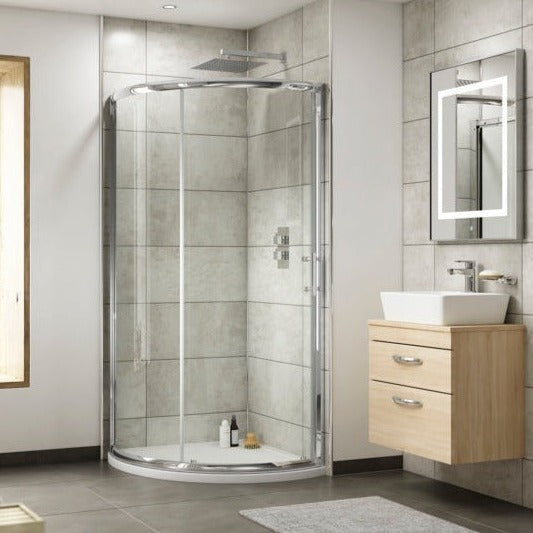 Pacific 6 - Chrome Quadrant Enclosure (1 - Door) – Puffin Bathrooms