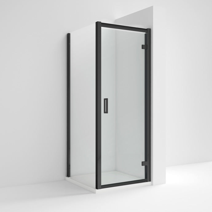 Rene Matt Black Finish Hinged Doors – Puffin Bathrooms