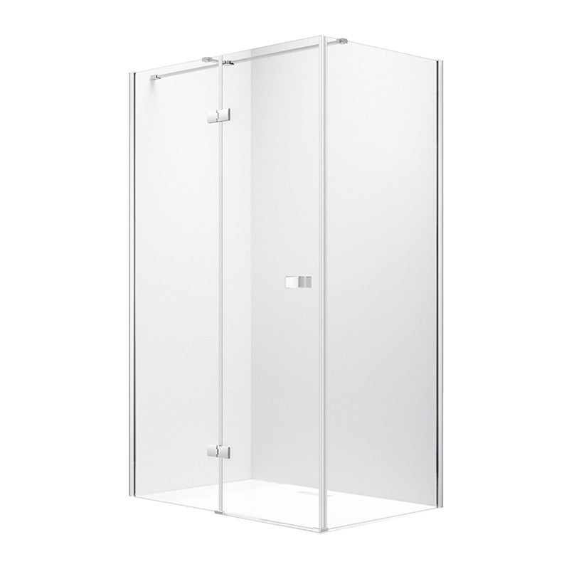 Synergy Stella 8 Hinged Enclosure with Chrome Profiles – Puffin Bathrooms