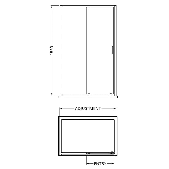 Rene Black Profile Sliding Doors – Puffin Bathrooms